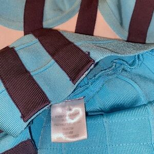 Herve Leger | Dresses | Herve Leger Colorblock Bandage Bodycon Caged ...